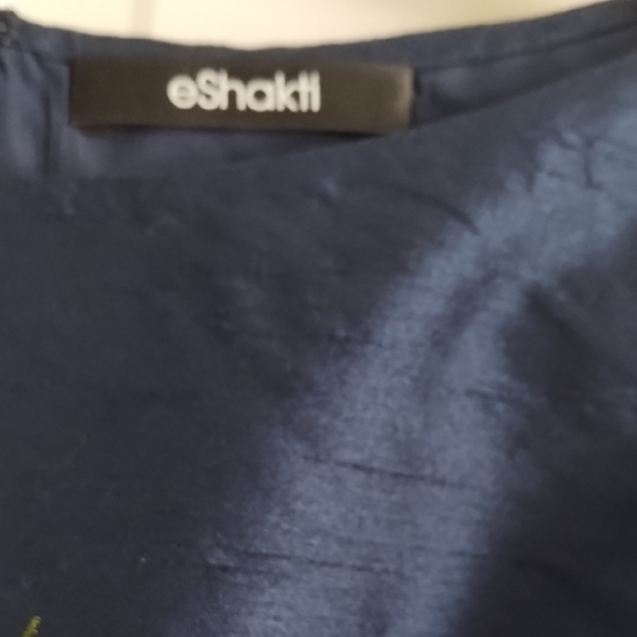 eshakti | Dresses | Eshakti Navy Dress With Floral Embroidery | Poshmark